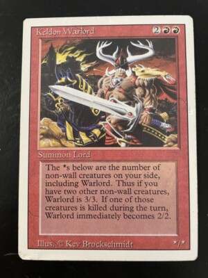 Magic The Gathering MTG Revised Edition "Keldon Warlord" | eBay