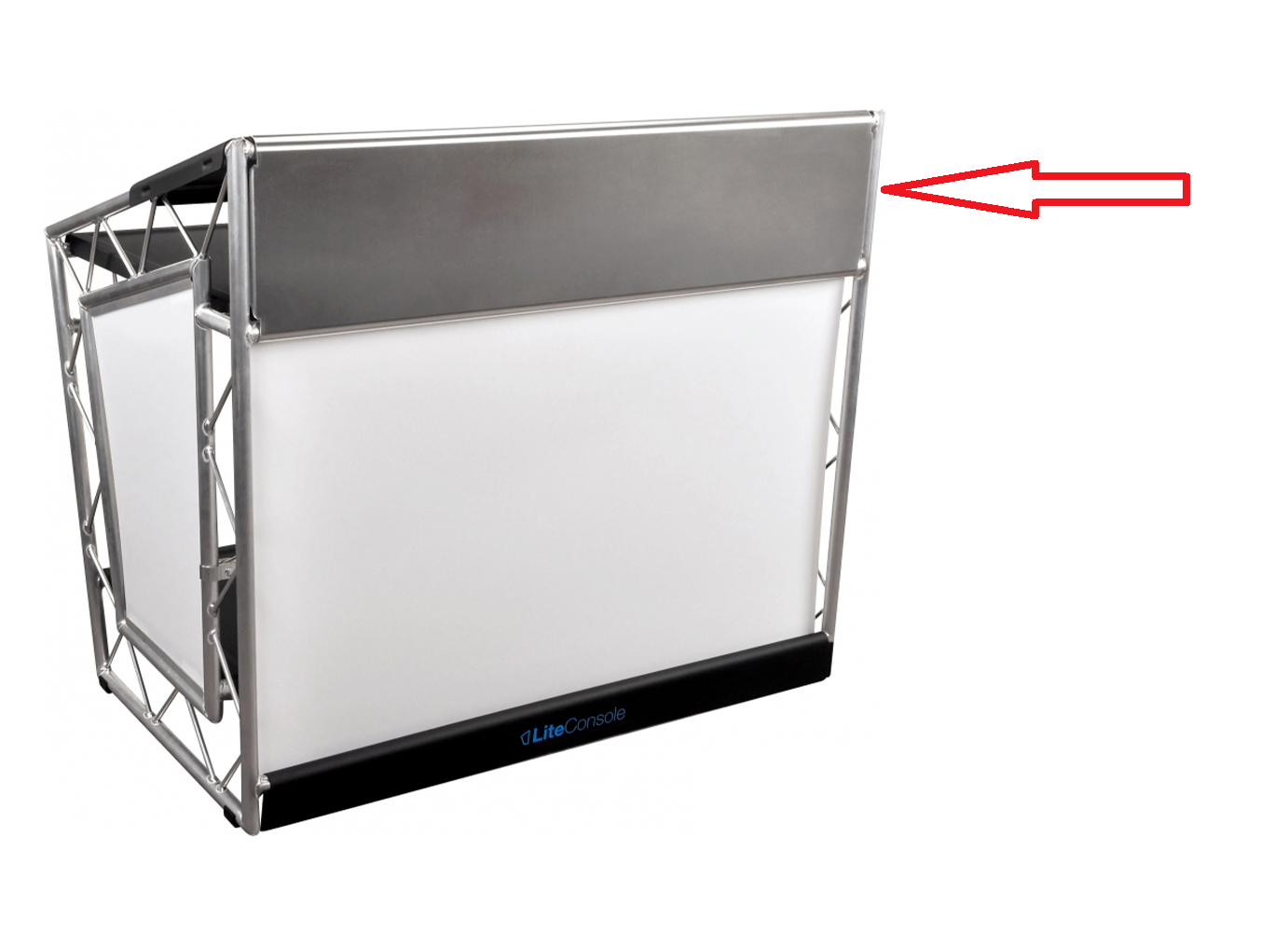 LiteConsole XPRS Foldable DJ Booth Metal Top Fascia Panel Blank New ...