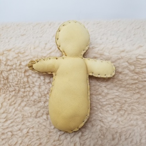 Hand Made Small Leather Doll Voodoo Doll? See Pics Possible Vintage 80s ...