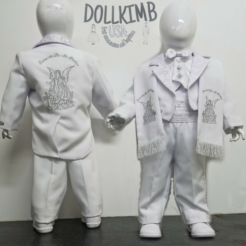 Traje para bautizo bordado. Suit Tuxedo EMBROIDERY, Baptism Christening ...