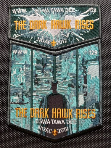 OA Egwa Tawa Dee Lodge 129 2012 NOAC Flap The Dark Hawk Rises Two Piece ...