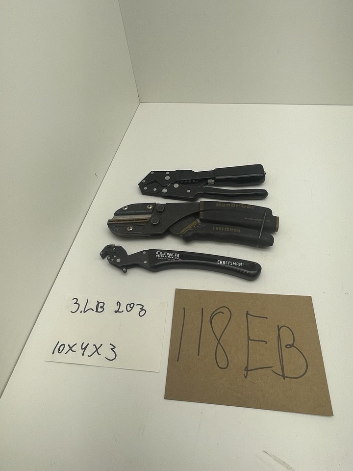 Lot Of Craftsman Hand Tools- Clench Wrench, Handi-cut, Auto Lock Pliers ...