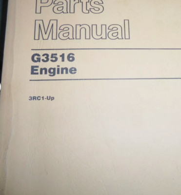 Caterpillar G3516 Engine Parts Manual OEM 3RC1-UP OEM SEBP1564-4 June ...