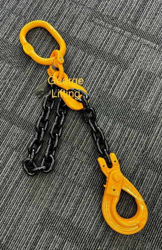 Chain Sling 13mm WLL 5.3ton 1 Leg 2m C/W Self Locking Hook & Shortener ...