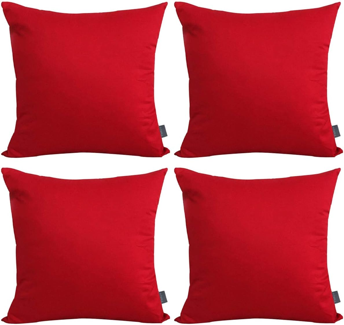 Red Pillow Covers Set Of 4 Red Outdoor Pillows For Patio | eBay