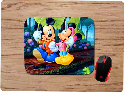 MICKEY & MINNIE MOUSE WALKING IN THE RAIN ART DESIGN MOUSE PAD DESK MAT ...