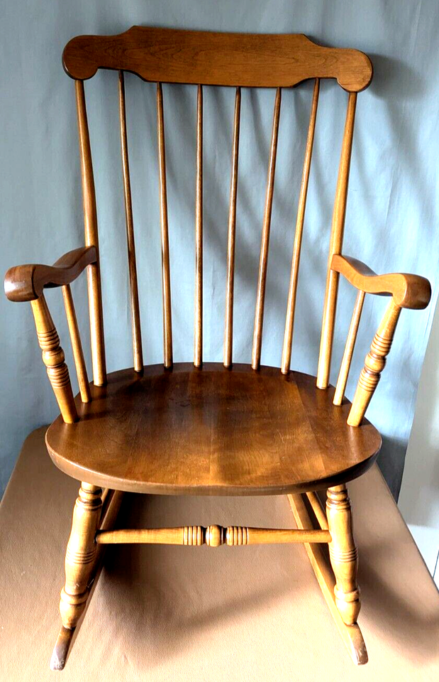 S. Bent & Bros. Vintage Maple Rocking Chair | eBay