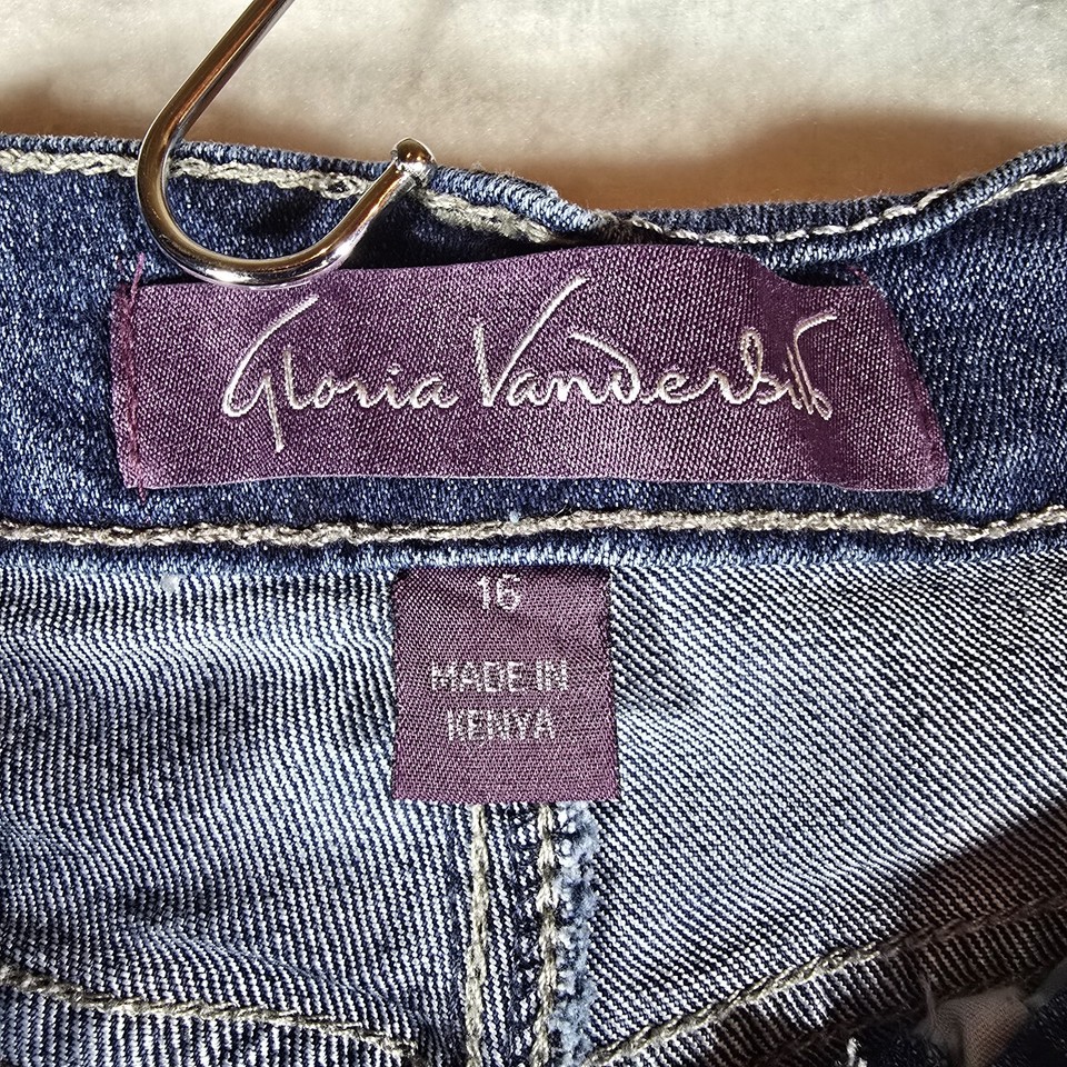 Gloria Vanderbilt Jeans Women's Sz 16 Amanda Dark Wash Normcore Cute ...