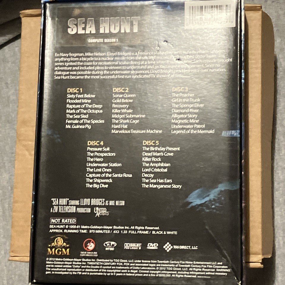 Sea Hunt Lloyd Bridges Complete Season 1 DVD Box Set, Region 1 | eBay UK