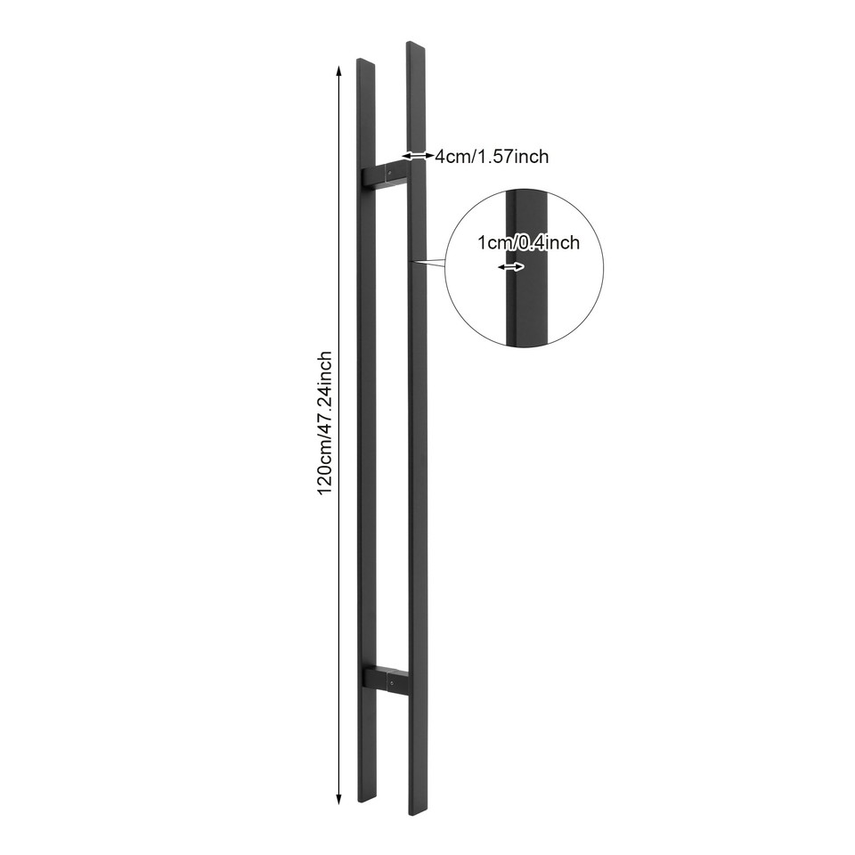 1 Pair Tainless Steel Pull Handles Double Sided Push Pull Door Handle ...