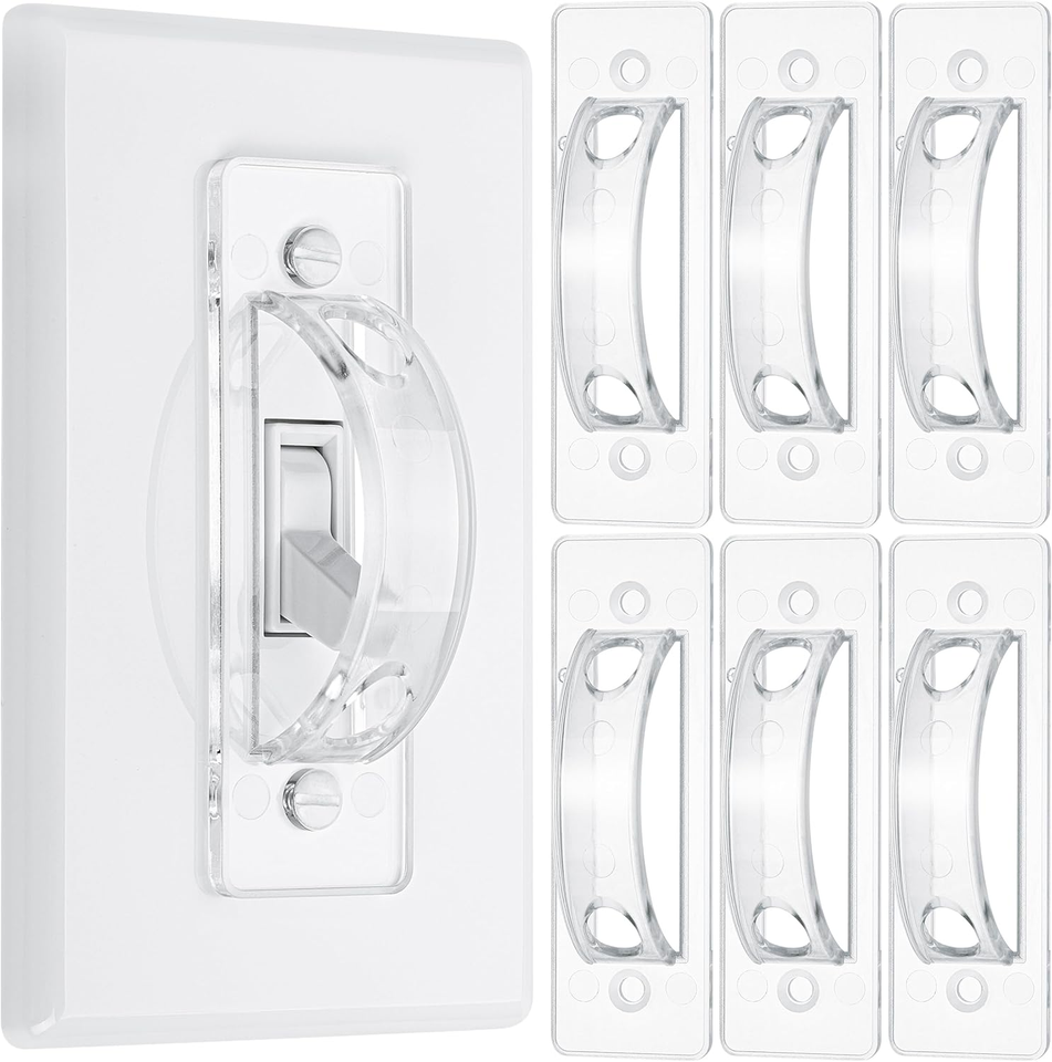 Bates Light Switch Guard - 6 Pack Child Proof Covers, Clear Toggle ...