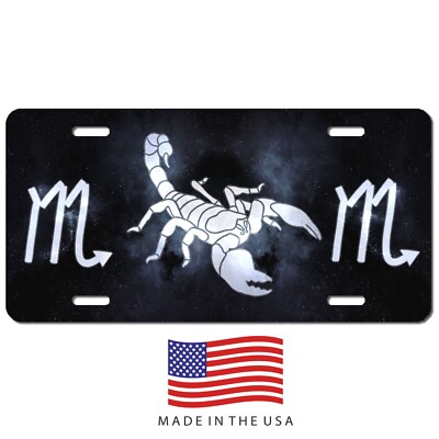 Scorpio zodiac astrology aluminum license plate car truck suv tag ...