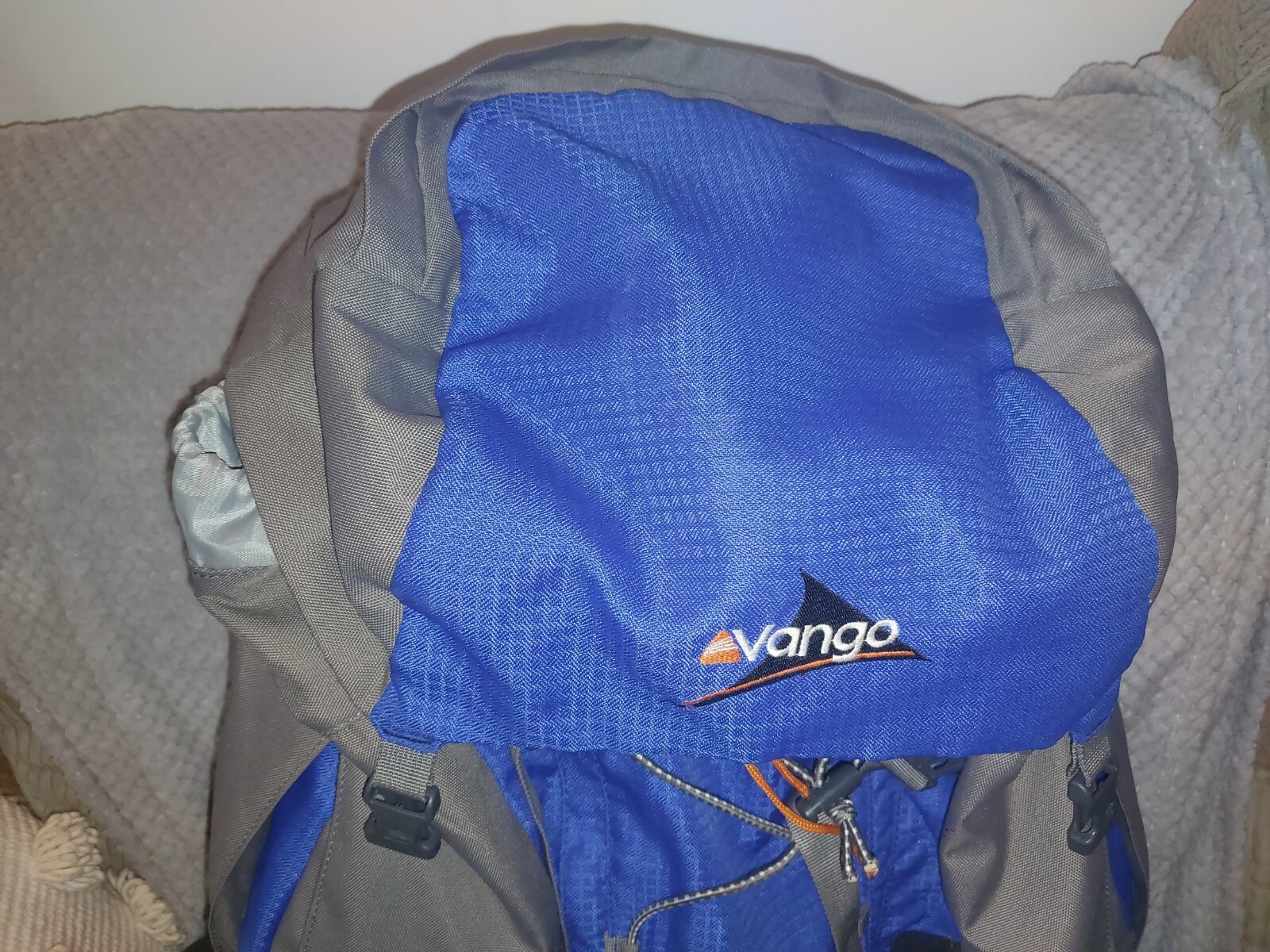 Vango Sherpa 60+10 Adjustable Framed Rucksack Backpacking Blue / Grey ...