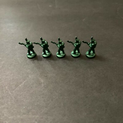 Risk 40th Anniversary Edition Board Game Infantry 5 Piece Green Army ...