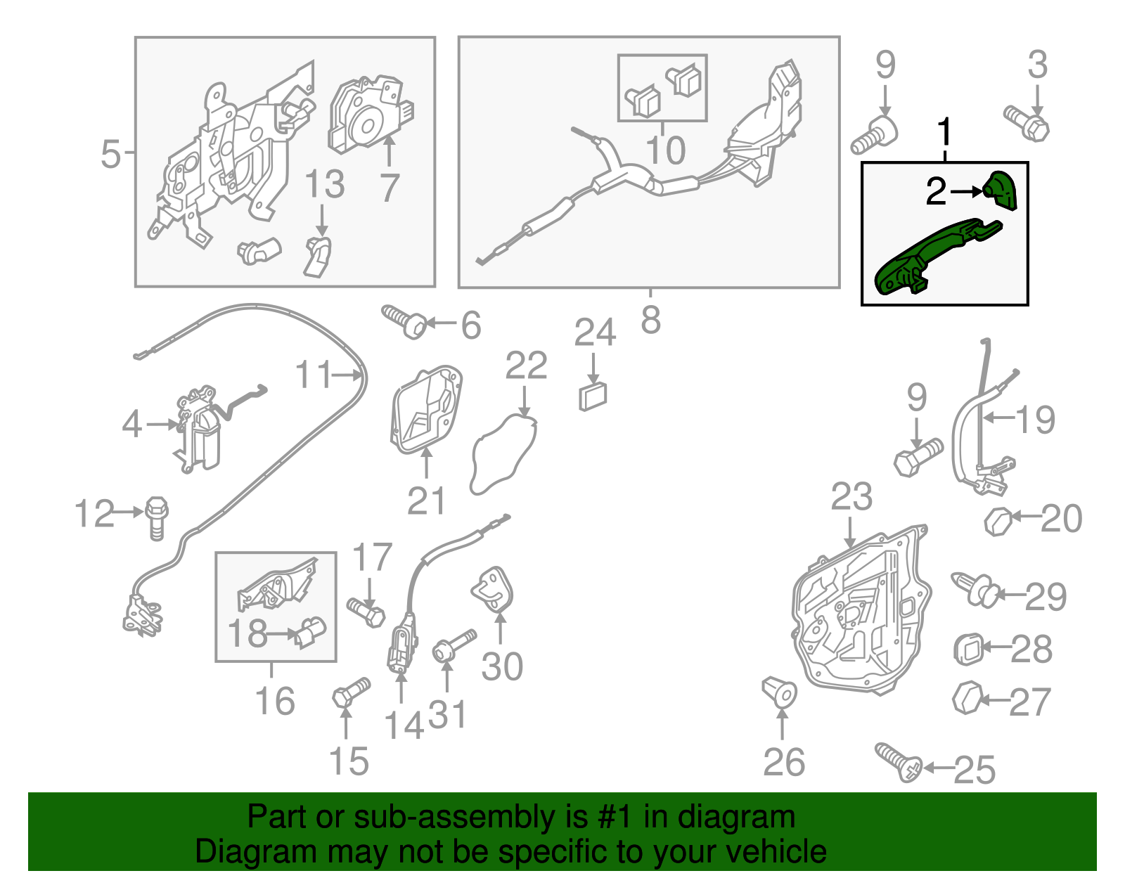 Genuine Mazda Handle Outside C243-73-410K-27 for sale online | eBay