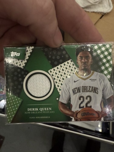 2025 Topps Holiday NBA Derik Queen Holiday Relic Card HR-10 | eBay