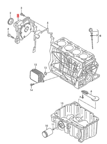 Genuine VW SKODA AUDI SEAT Beetle Cabrio Oil Pump See Illustration ...