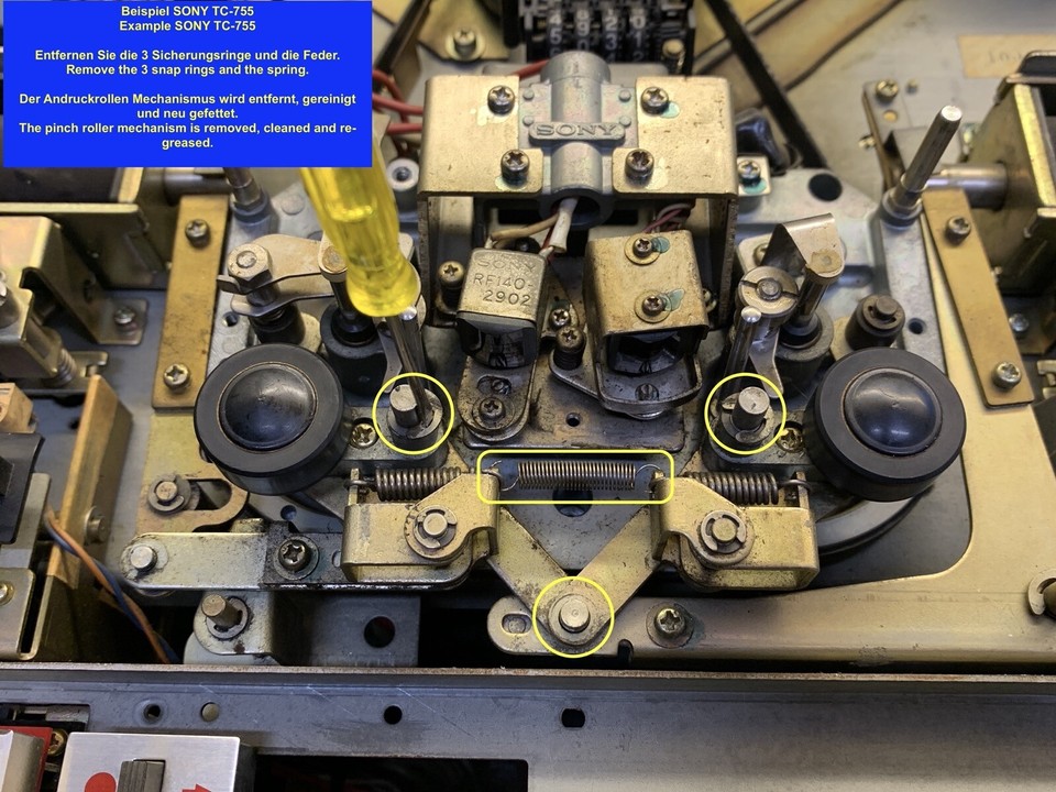 SONY TC-755 TC-756 TC-758 TC-765 TC-766 Capstanriemen Motorriemen ...