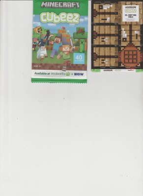 Number 33. Crafting Table 2025 Woolworths Minecraft Cubeez New FLAT ...