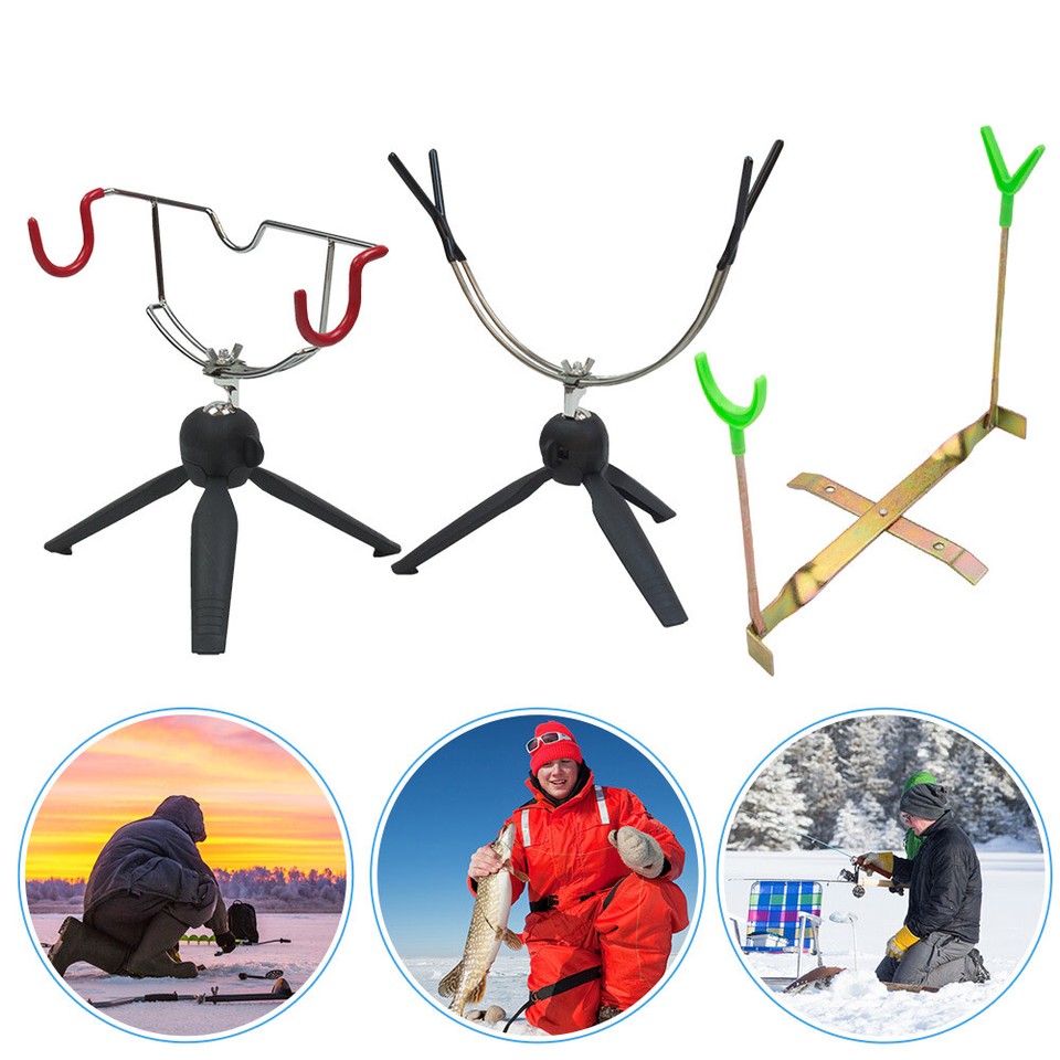 Metal Folding Rod Holder Easily Installation Winter Rod Holder Fishing ...