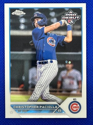 2023 Topps Pro Debut Chrome Christopher Paciolla PDC-195 ACL Cubs 91B ...