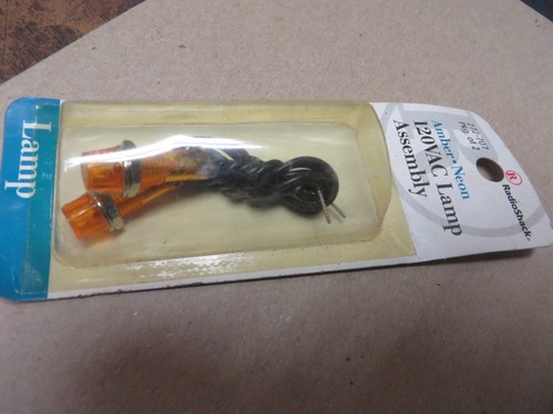 RADIO SHACK ARCHER NEON PANEL LAMP 2 PACK AMBER# 272-707C VINTAGE NOS ...