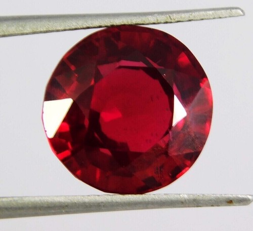 8.50+ Ct NATURAL Flawless Mozambique Red Ruby Round Cut Loose Certified ...