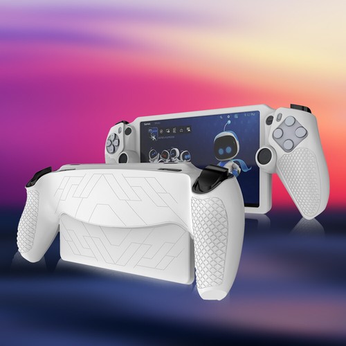 Silicone Protective Case Shockproof Anti-Scratch for PS5 Portal (White ...