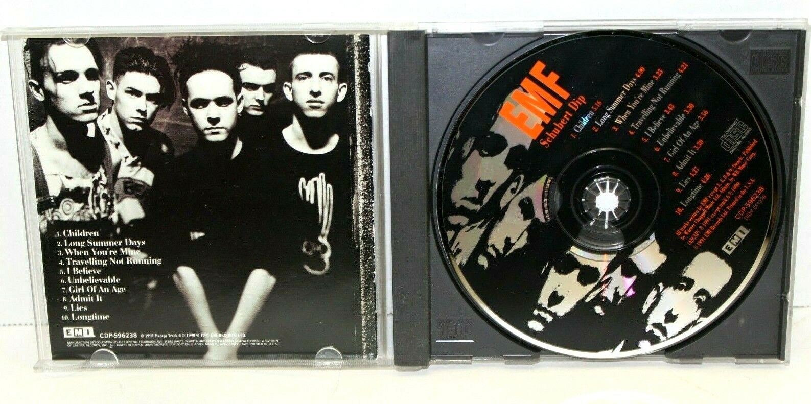 EMF Schubert Dip CD EMI Records USA CDP-596238 1991 Columbia House Pop ...