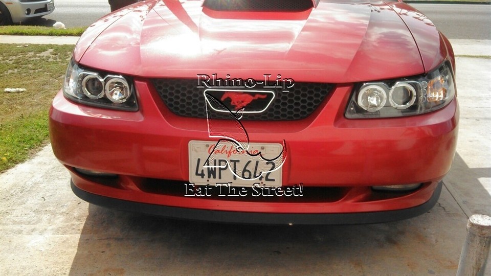 Universal Mustang Mock-Mach-1 Front Rubber Chin Lip Spoiler Splitter ...