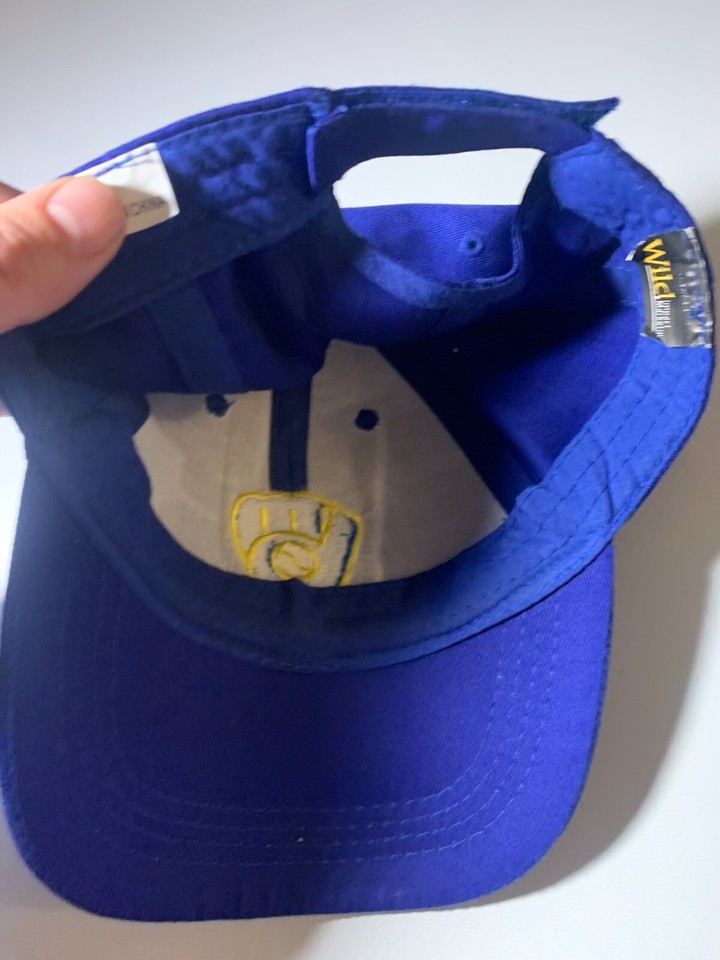Milwaukee Brewers Hat Cap Adjustable Blue Yellow Pre-Owned HT22+132 | eBay