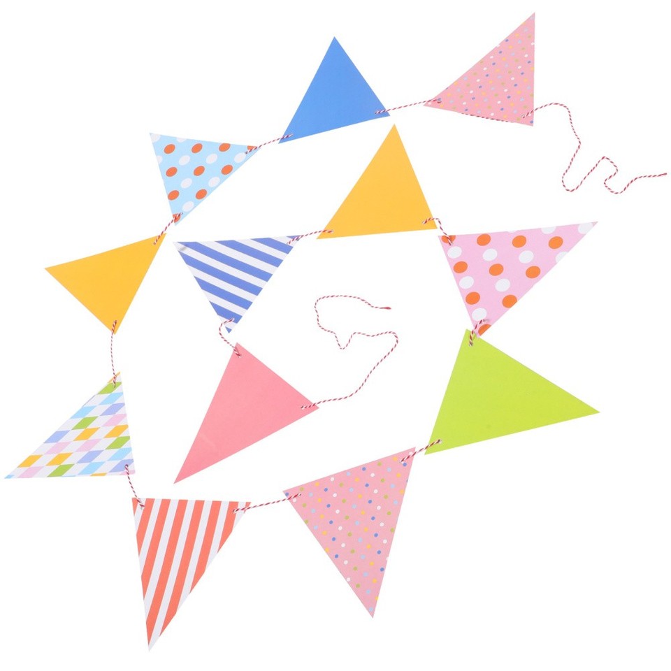 Colorful Pennant Flags Classroom Birthday Decorations Baby Shower ...