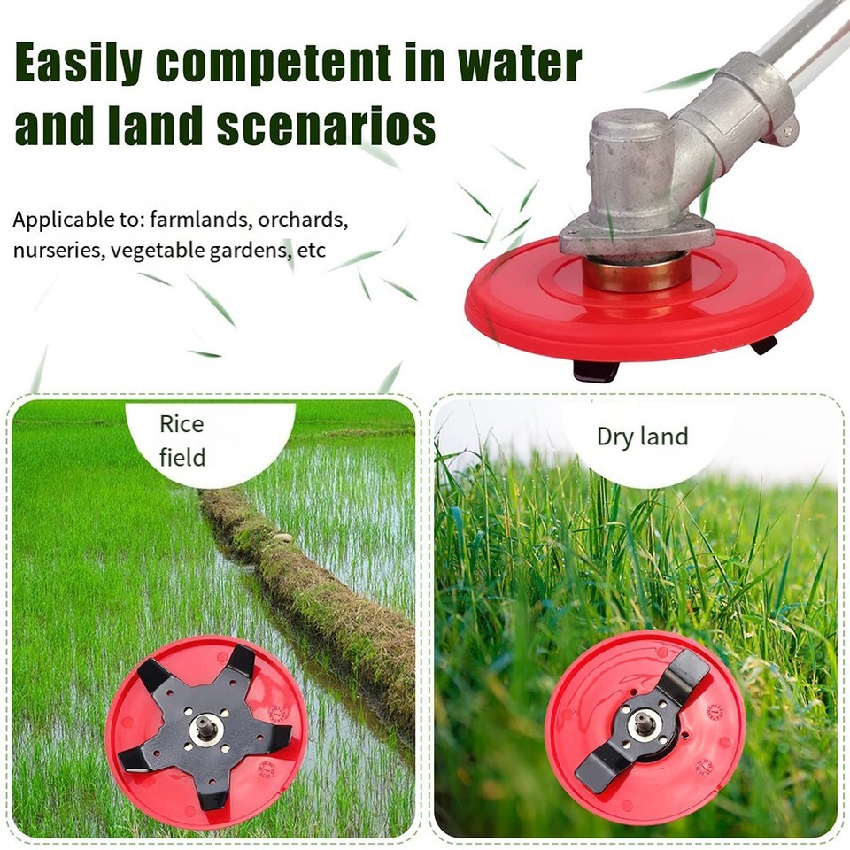 Cutter Blade Trimmer 5 Head Metal Blades Trimmer Grass Paddy Field Land ...