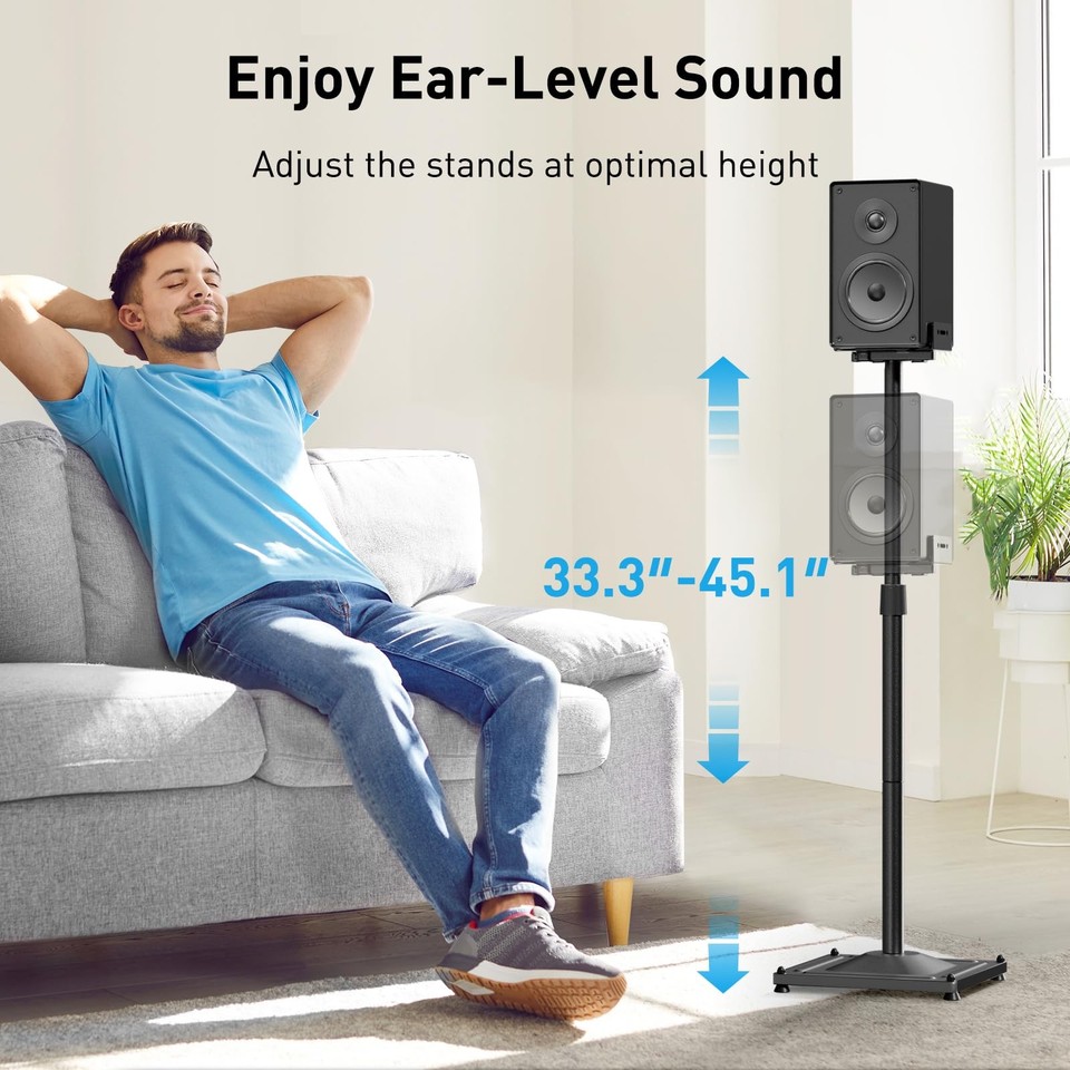 Universal Speaker Stands for Surround Sound -Height Adjustable Extend ...