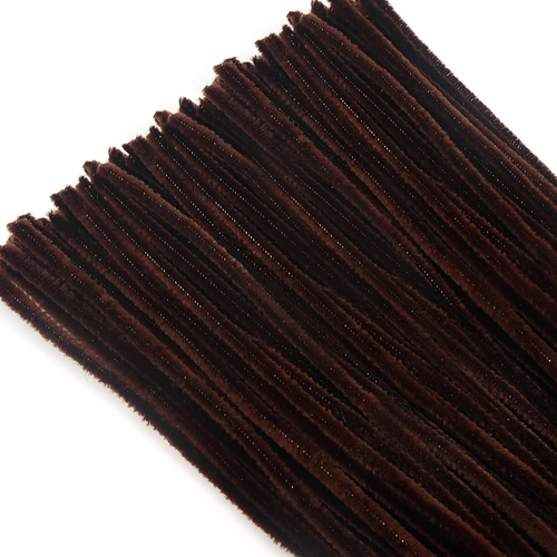 100Pcs Pipe Cleaners Bulk Craft Supplies Dark Brown Chenille Stems 6Mm ...