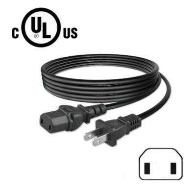 6.6ft 2-Prong UL AC Power Cord Lead For Sony KDL-46z5103 KDL-52VL150 ...