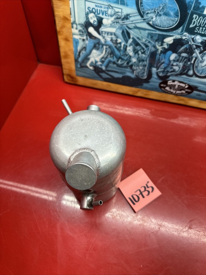 Harley Chopper Triumph BSA Oil Tank Aluminum Round Spun Rigid Hard Tail ...