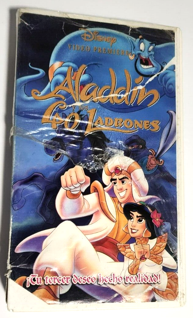 Rare Disney Aladdin y los 40 Ladrones VHS in Spanish (en Español) | eBay