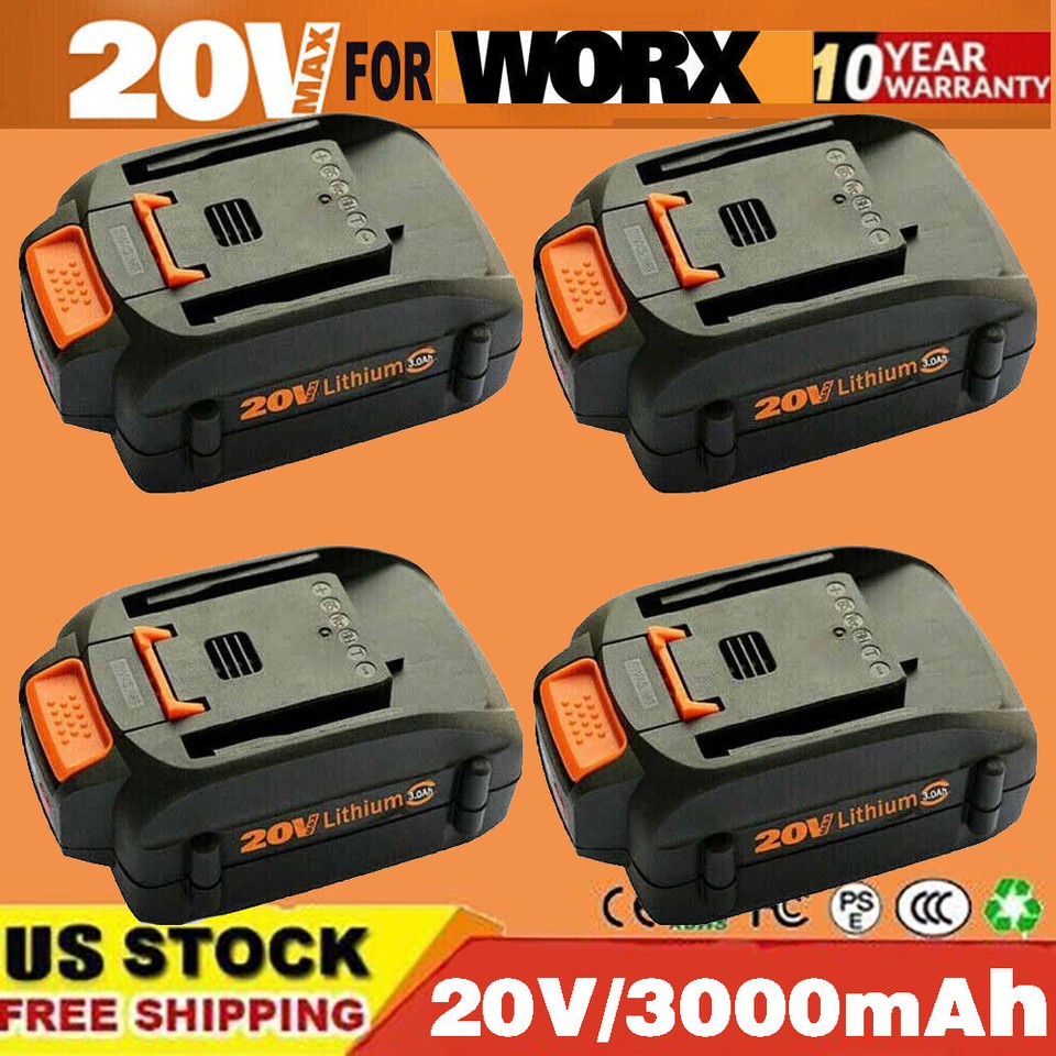 pack For WORX 20V MAX Extend Lithium Battery 20 Volt WA3520 WA3525 ...