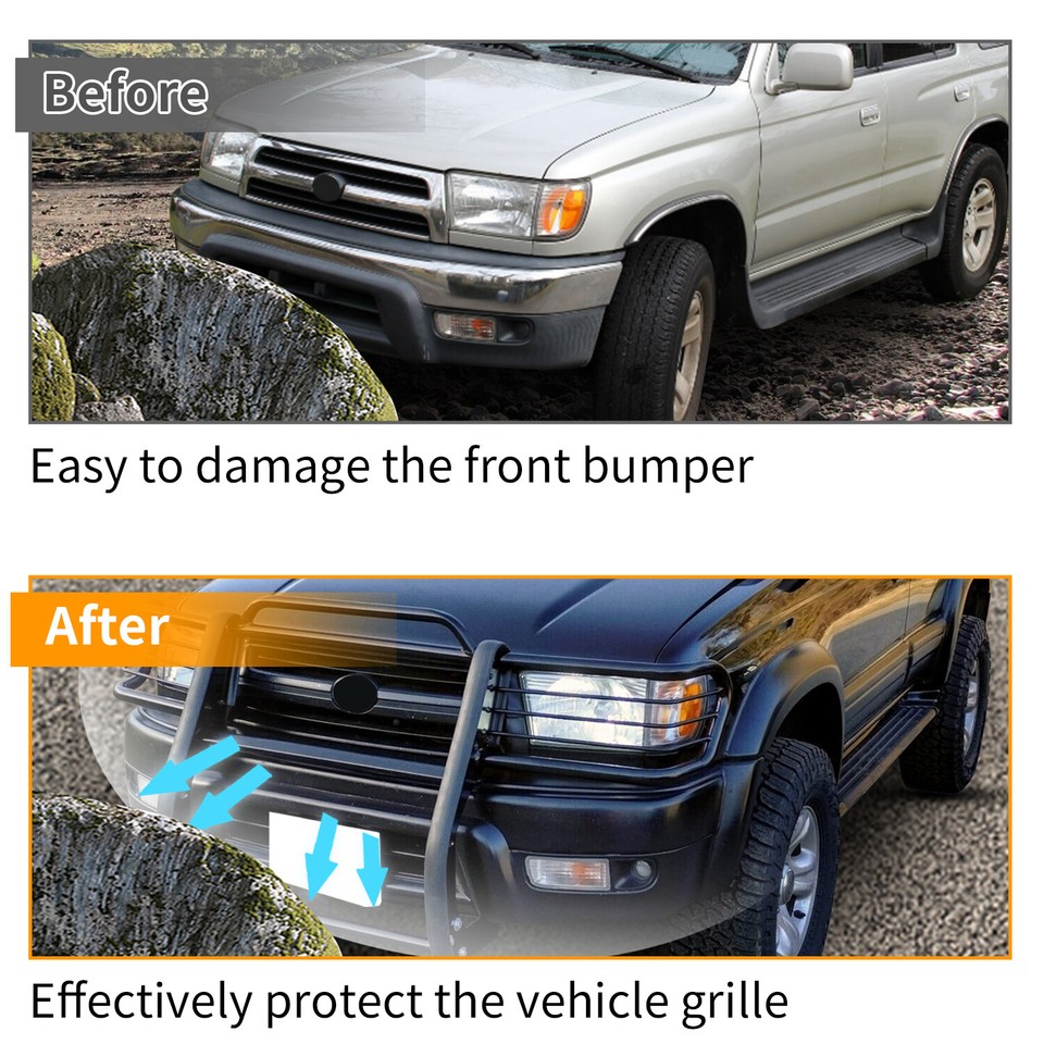 Power Coated Steel Bumper Grille Brush Guard Push Bar For Toyota ...