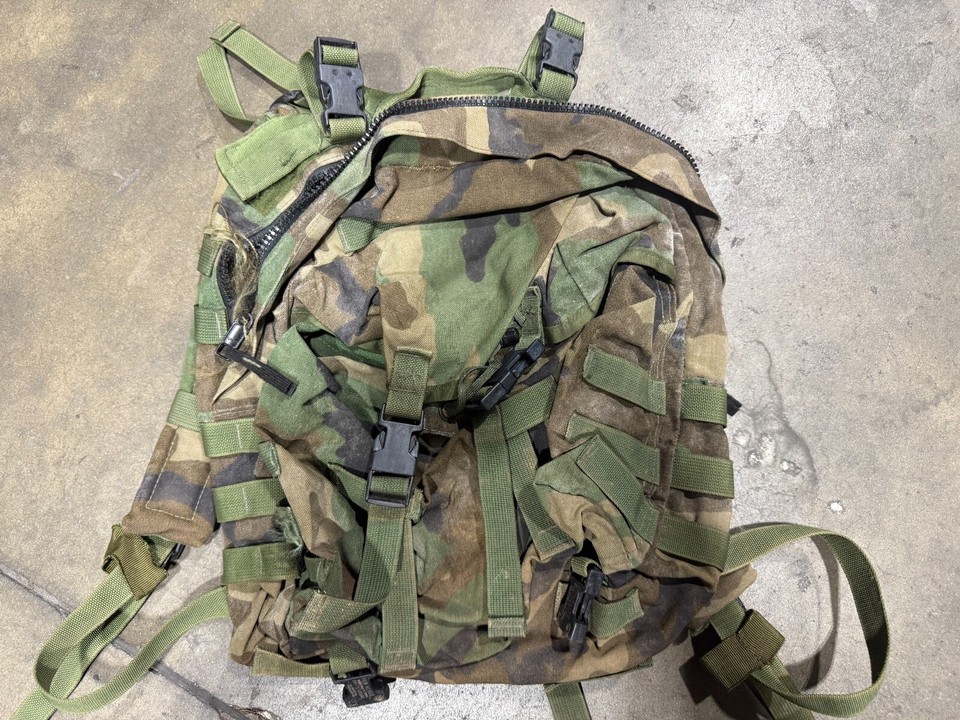 DAMAGED BAG ONLY US Army Woodland Patrol Pack BDU M81 Camo Assault No ...