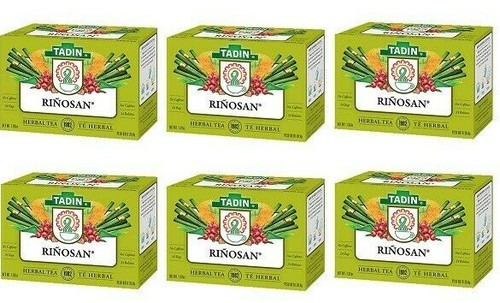 Tadin Riñosan Herbal Tea, Made in USA, 24 Bags (6 Boxes) Exp. 04/2027 ...