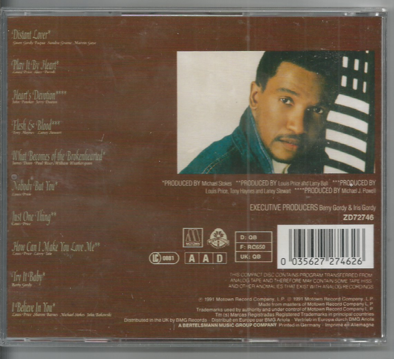 LOUIS PRICE CD 1991 Motown Temptations Drifters 10 tracks Gerald ...