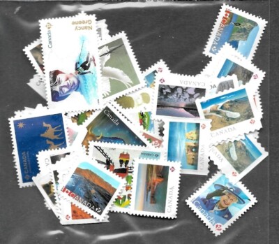 50 p stamps uncancelled from Canada picture sample from a collection 2 ...