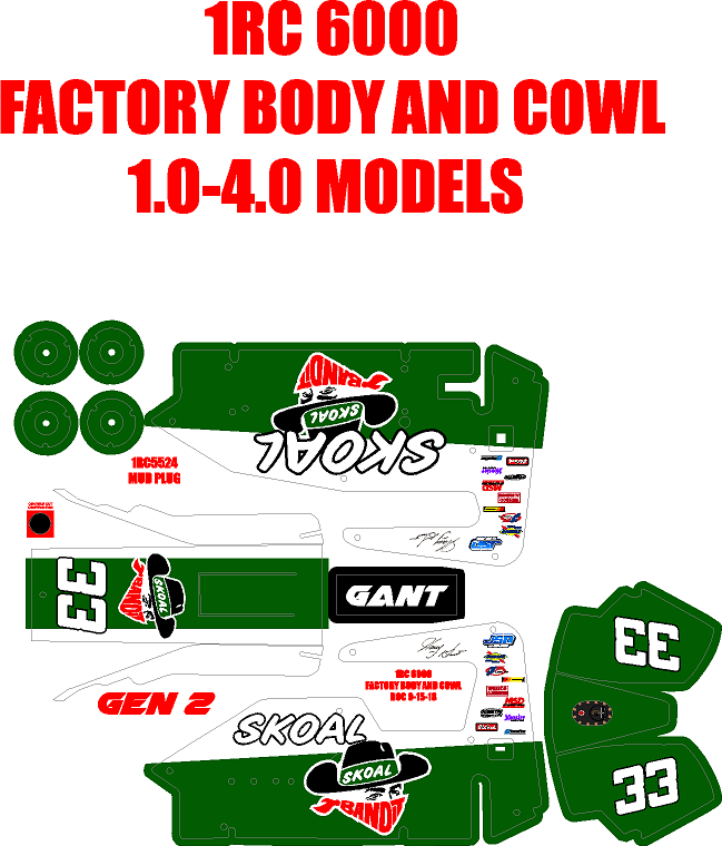 1RC 6000 MIDGET WRAP Harry Gant THEMED WRAP KIT | eBay