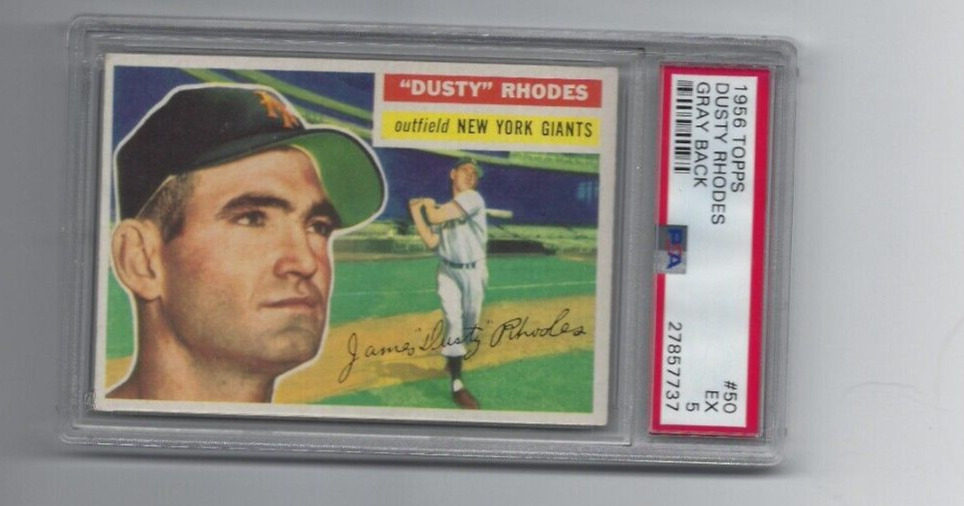 "Dusty" Rhodes 1956 Topps PSA 5 EX Gray Back | eBay