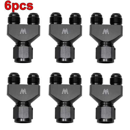 6Pcs Y Block Adapter Fitting 10 AN Female To Parallel Exit -8 AN 8 AN Male ,HOT! | eBay