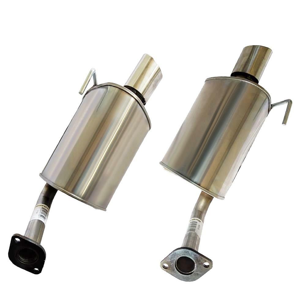 Pair of Stainless Steel Exhaust Mufflers fits: 2008-2014 Subaru Tribeca ...