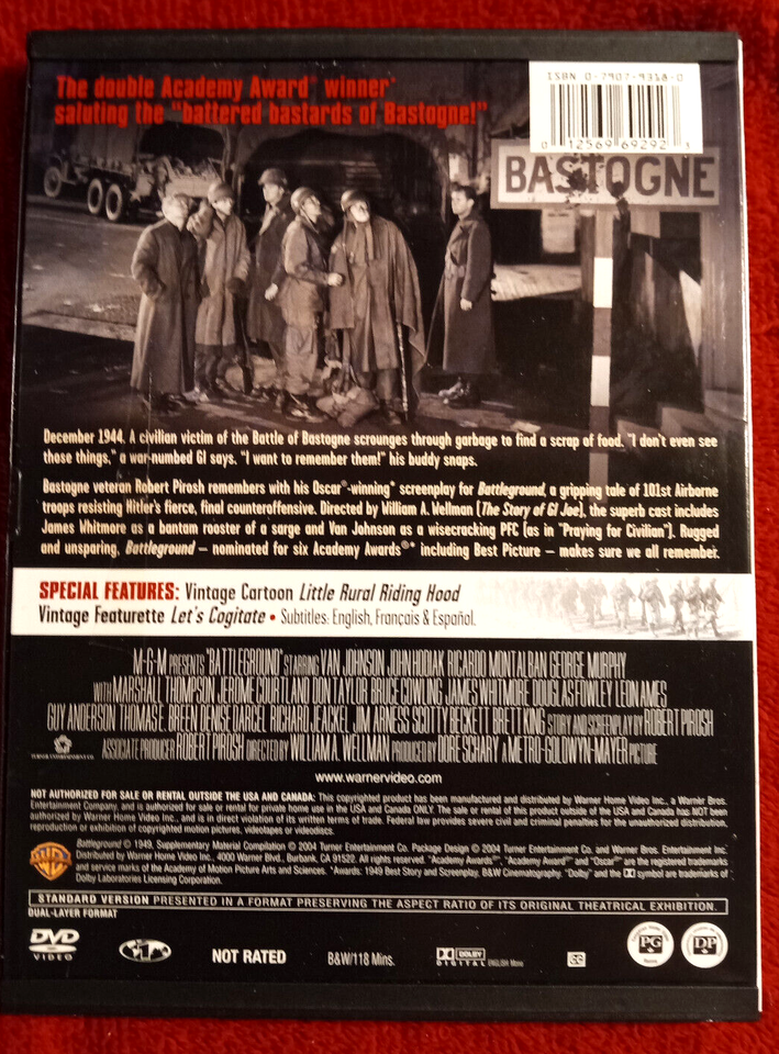 Battleground DVD Van Johnson Ricardo Montaban WW2 101st Airborne James ...