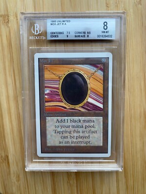 Mox Jet MTG Unlimited BGS Grade 7.5/9.5/9/8 A Beauty NM-MT (RG) 4RCards ...